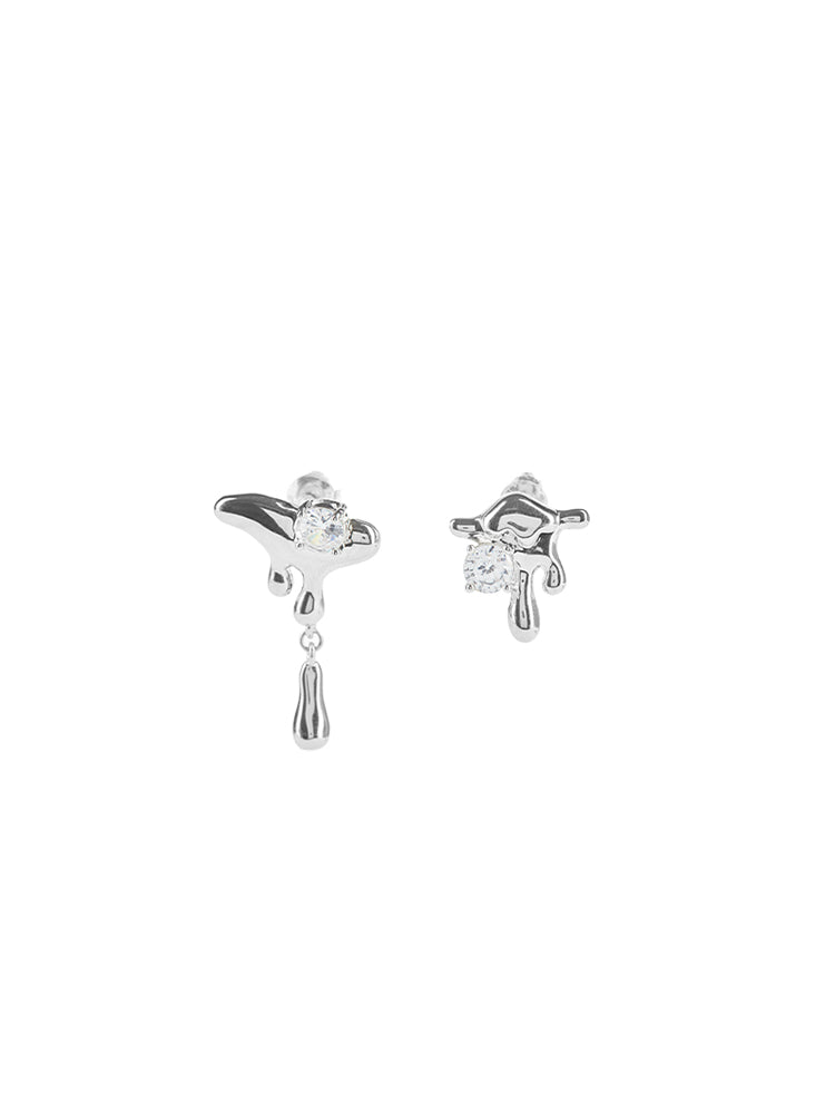 LIQUID LOVE MELTING MINORITY METAL EARRINGS-RIVER – ParanoidPuppy